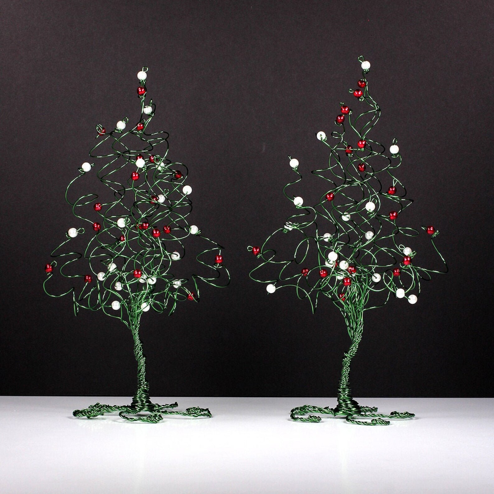 Christmas Tree Evergreen Wire Tree Wedding Cake Topper Centerpiece or ...