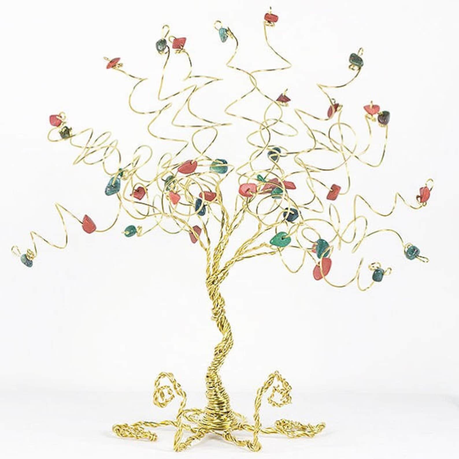 Custom Business Card Holder Wire Tree Sculpture in Any Colors - Etsy