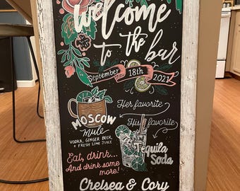 Customizable Chalkboard Signs for Events - Etsy