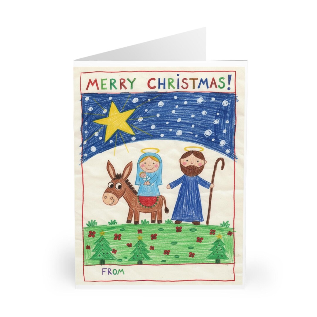 Nativity Scene Christmas Card Pack | Greeting Cards (5 Pack) - Etsy