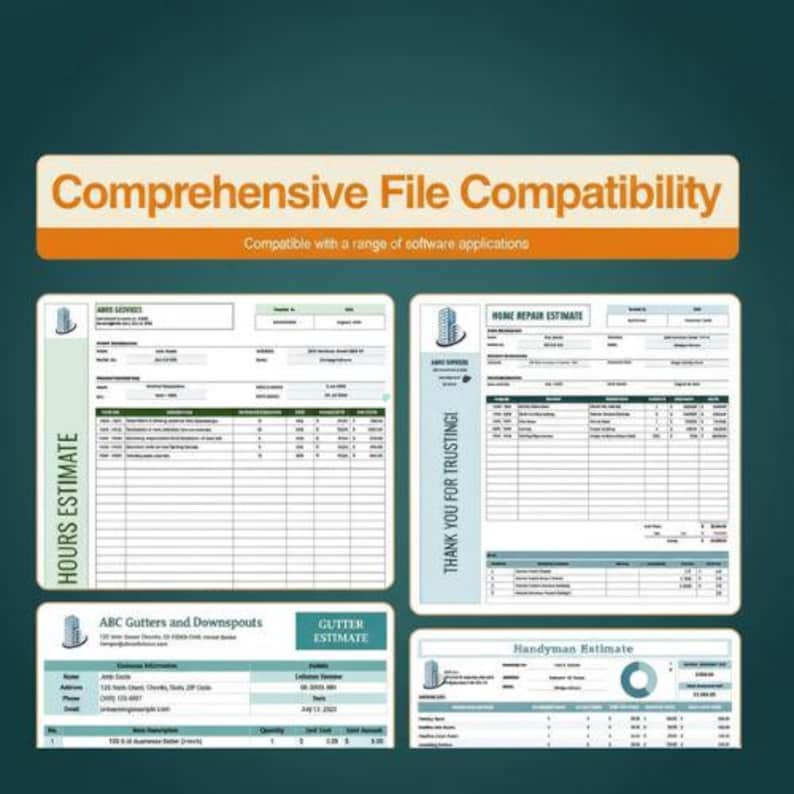 40+ Estimation Template Bundle | Excel Google Sheets | Construction ...