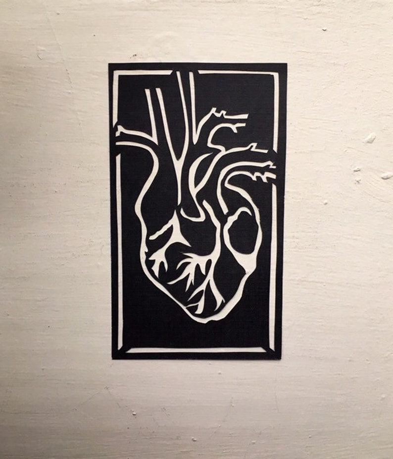 Anatomy of a Heart - Papercut, Paper Cut-out - Etsy