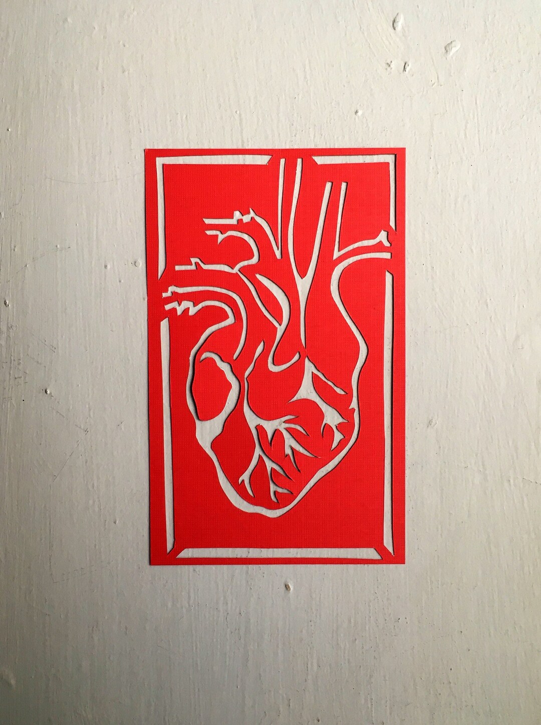 Anatomy of a Heart - Papercut, Paper Cut-out - Etsy