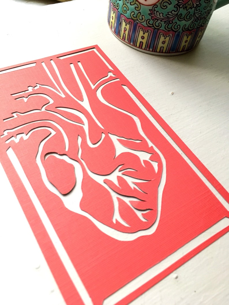 Anatomy of a Heart - Papercut, Paper Cut-out - Etsy