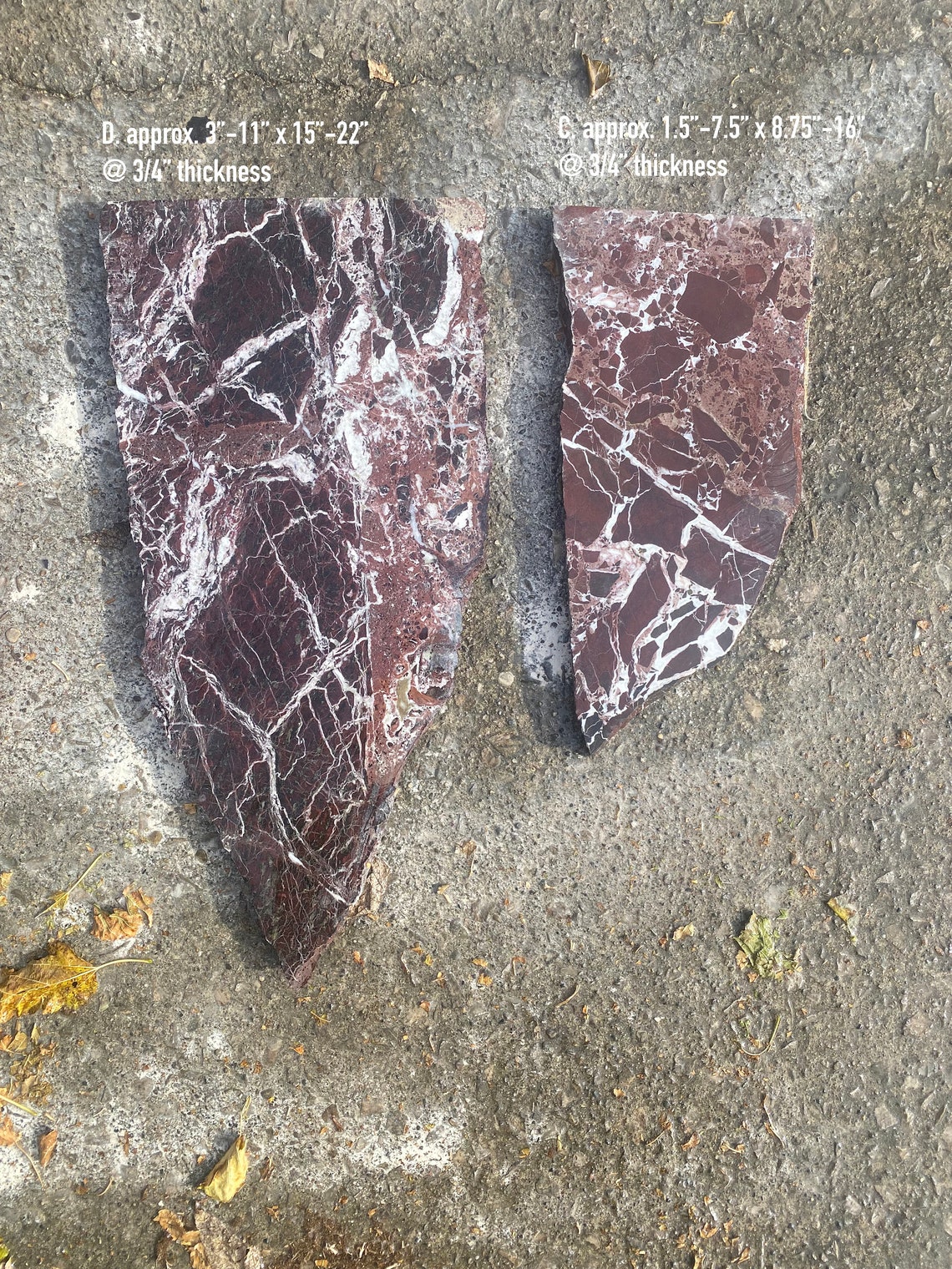 Red Marble Raw Slab Display Centerpiece - Etsy