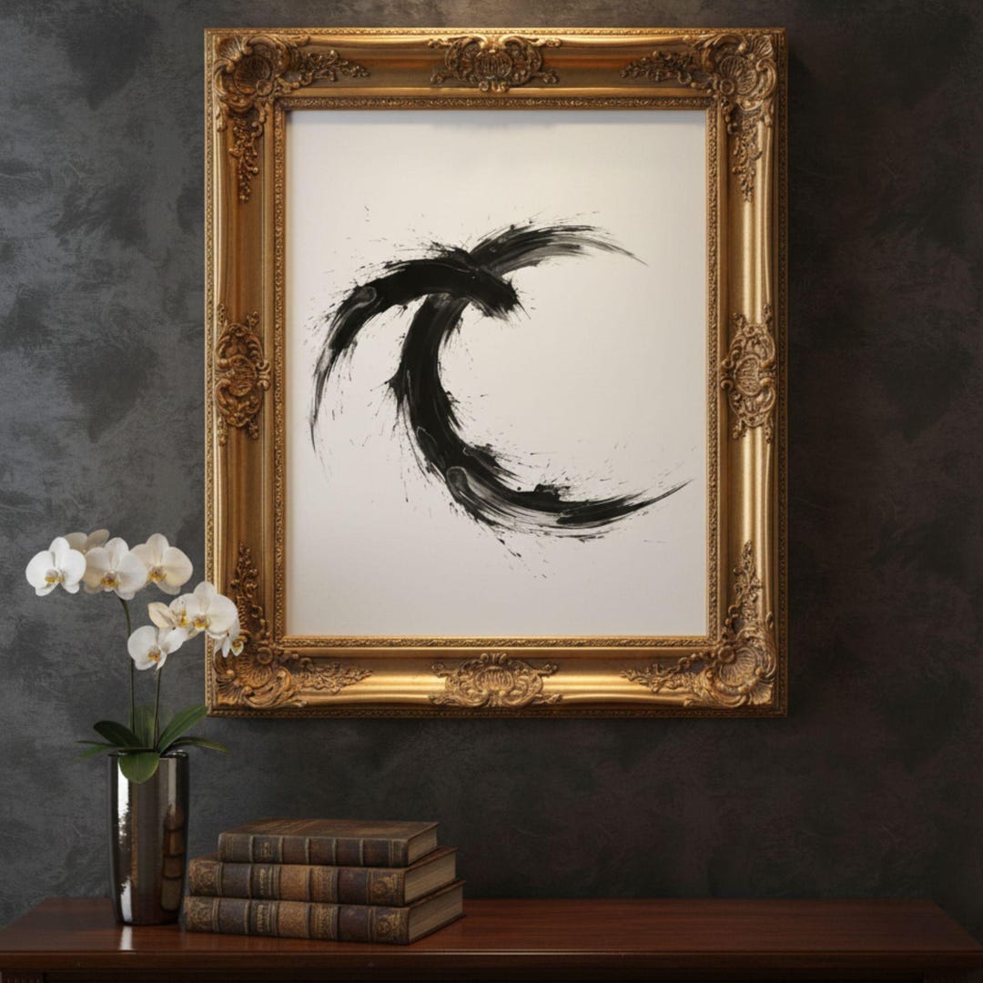 Modern Black and White Abstract Wall Art Set of 3, Minimal Geometric ...