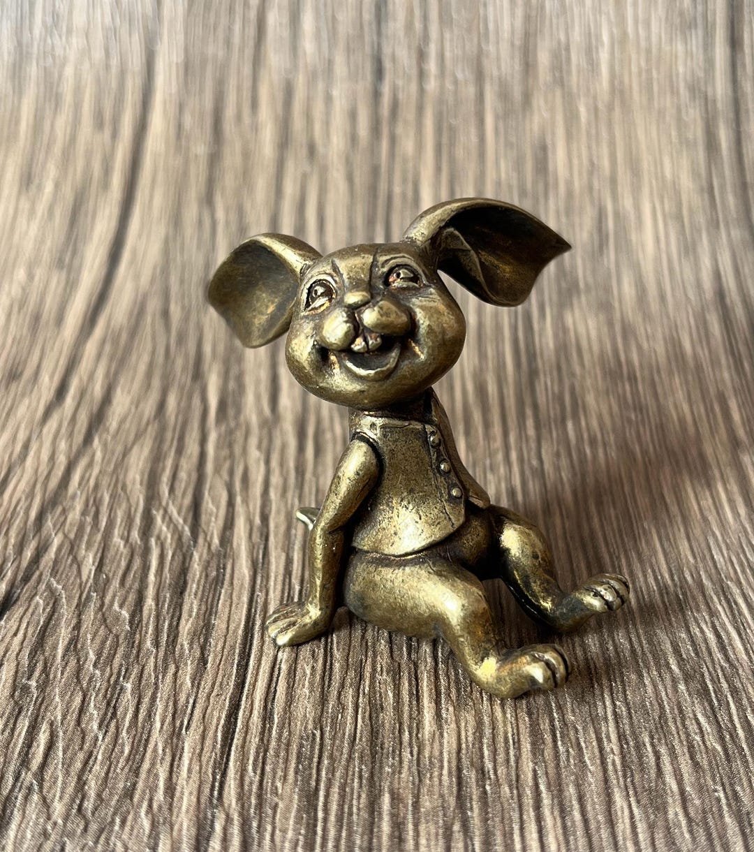 Vintage Brass Rabbit Statue - Feng Shui Ornaments-home Decoration - Etsy