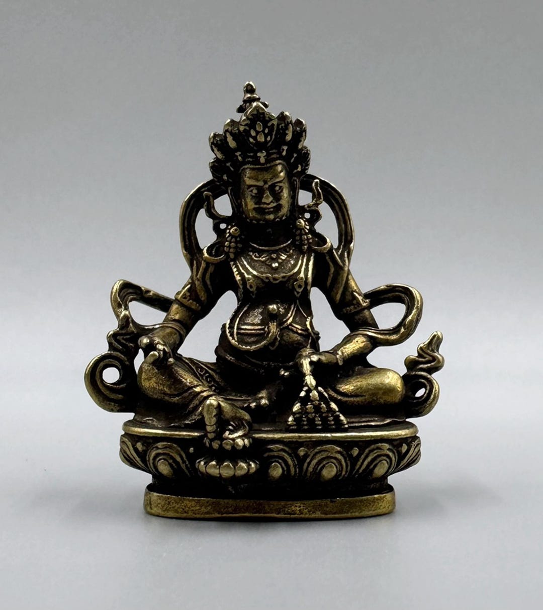 Brass Carved Yellow God of Wealth Statue - Etsy