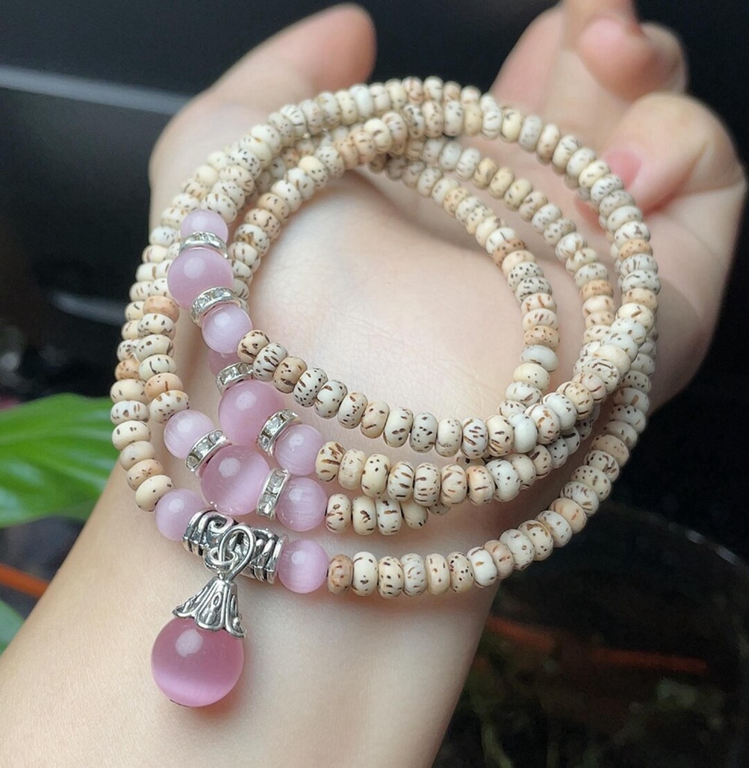 Handmade Bodhi Prayer Stacked Belts Bracelet Jade Pendant—— Bohemian ...