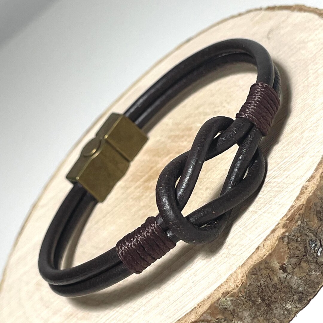 Leather Love Knot Bracelets: Infinity Celtic Men, Friendship ...