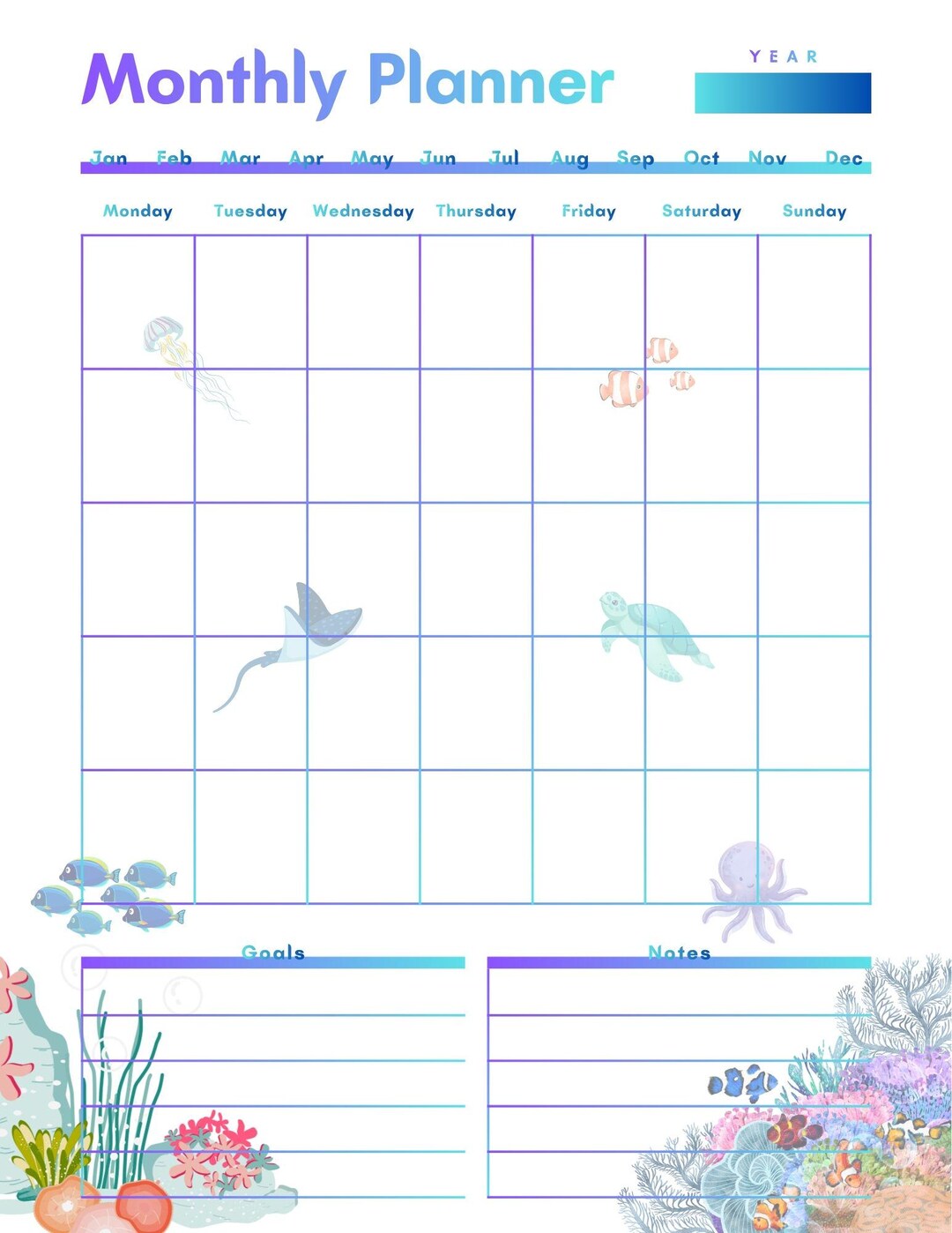 Weekly Planner Printable/ A4 + Letter Size / Instant Download - Etsy