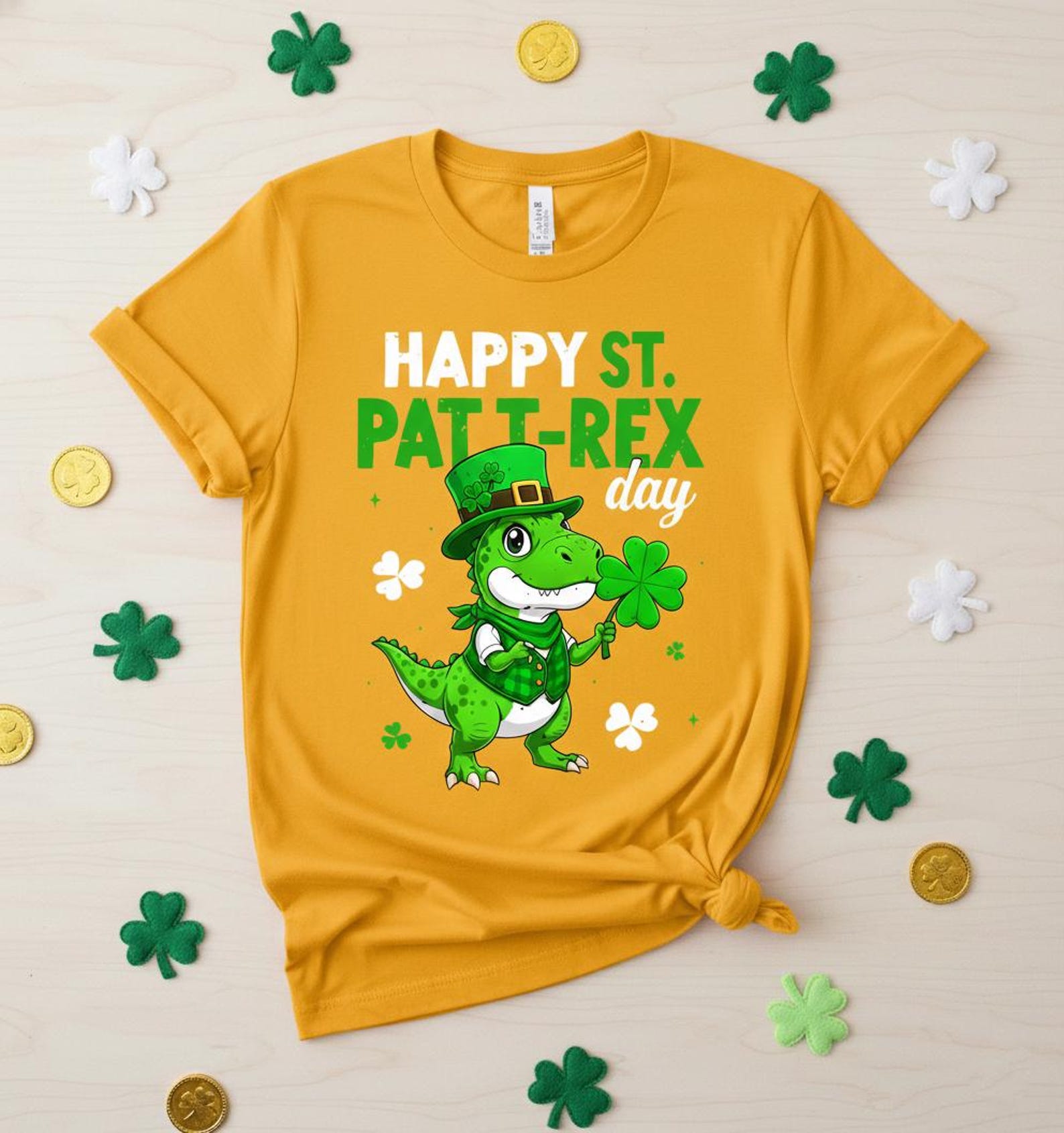St Pat-rex Day Dinosaur PNG, Shamrock T-rex Clipart (digital Download ...