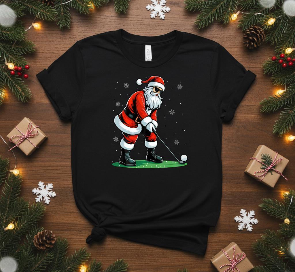 Santa Claus Golf Christmas PNG Bundle, Xmas Lights (digital Download ...