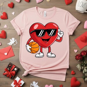 Basketball Heart PNG, Valentine Basketball Love Design, Funny Heart ...