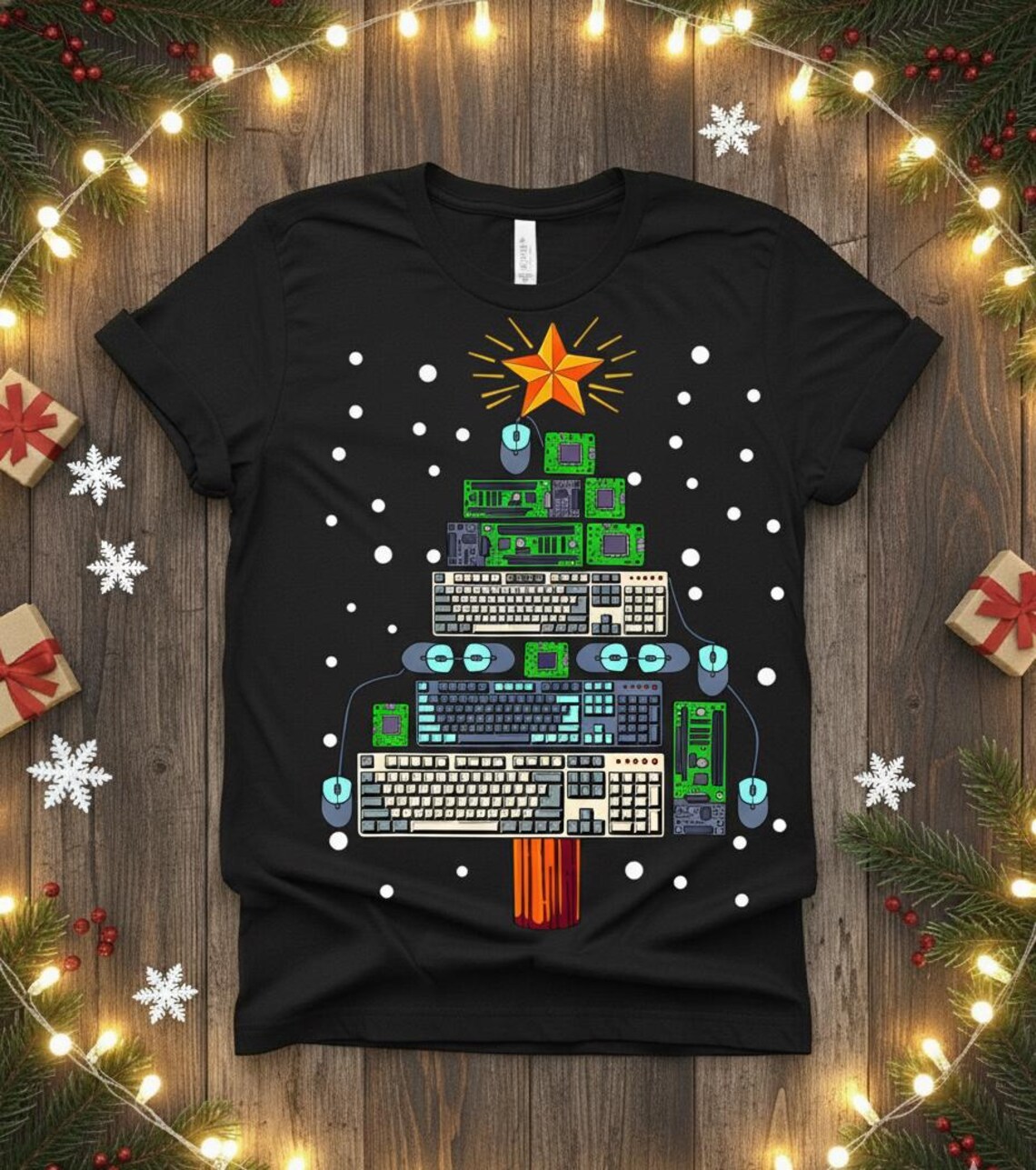 Christmas Tree Computer Tech PNG, Xmas Family Gift (digital Download ...