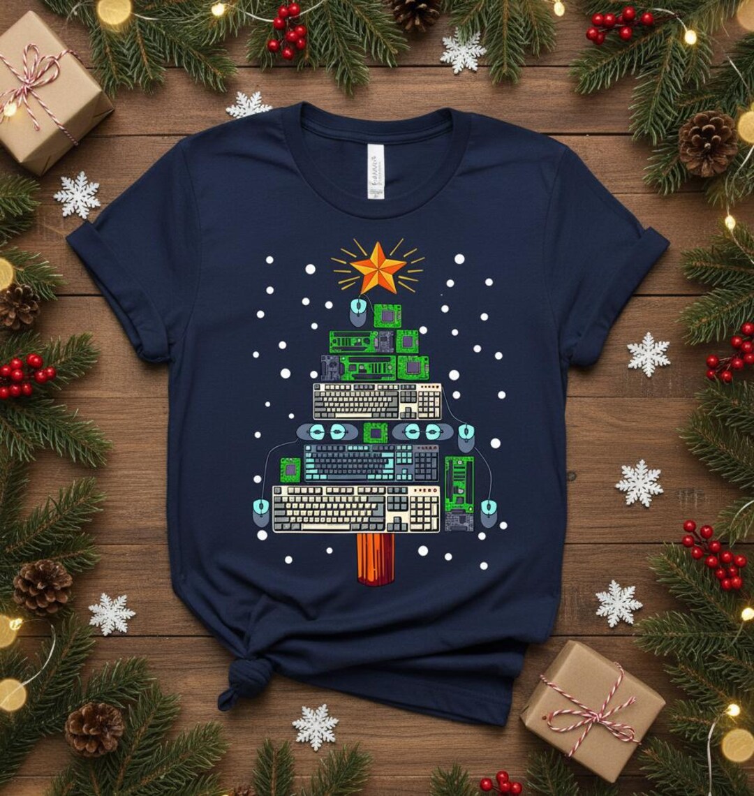 Christmas Tree Computer Tech PNG, Xmas Family Gift (digital Download ...
