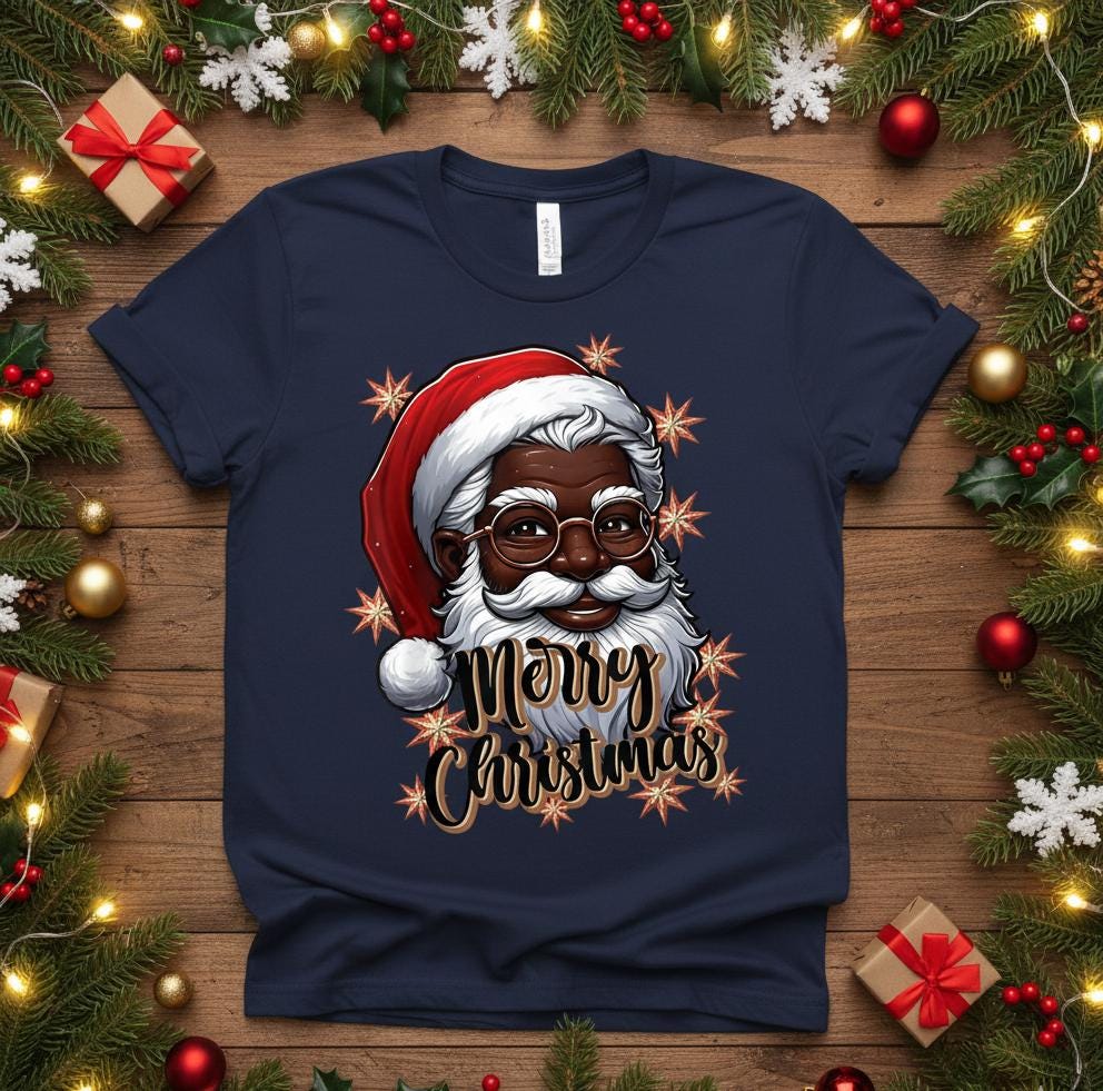 Black Santa Claus Christmas PNG Bundle, Afro Santa (digital Download ...