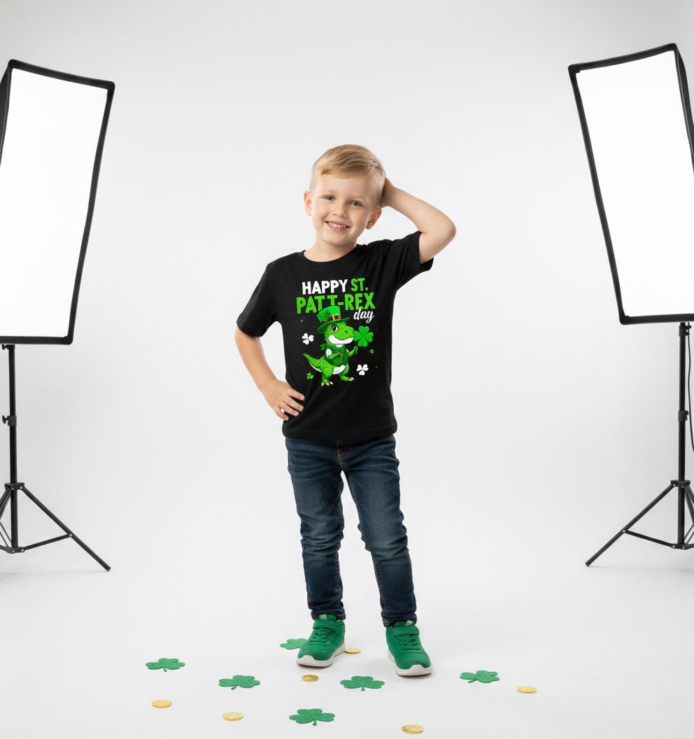 St Pat-rex Day Dinosaur PNG, Shamrock T-rex Clipart (digital Download ...
