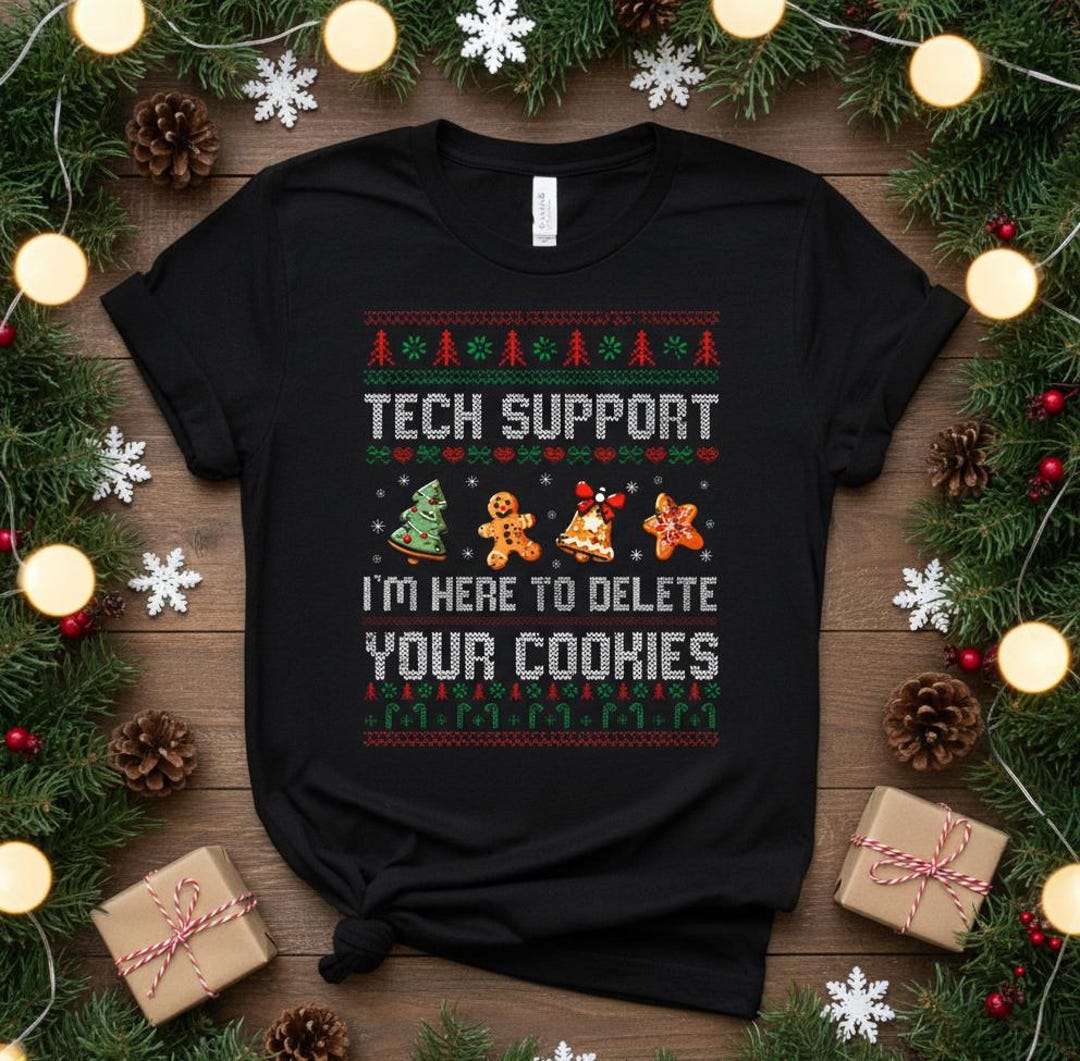 Funny Christmas Tech Support PNG, Delete Cookies Design (digital ...