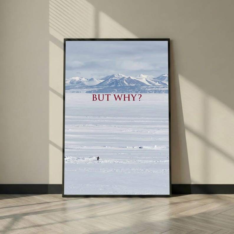 Nihilist Penguin Wall Art | “but Why?” Anti Work Office Decor ...
