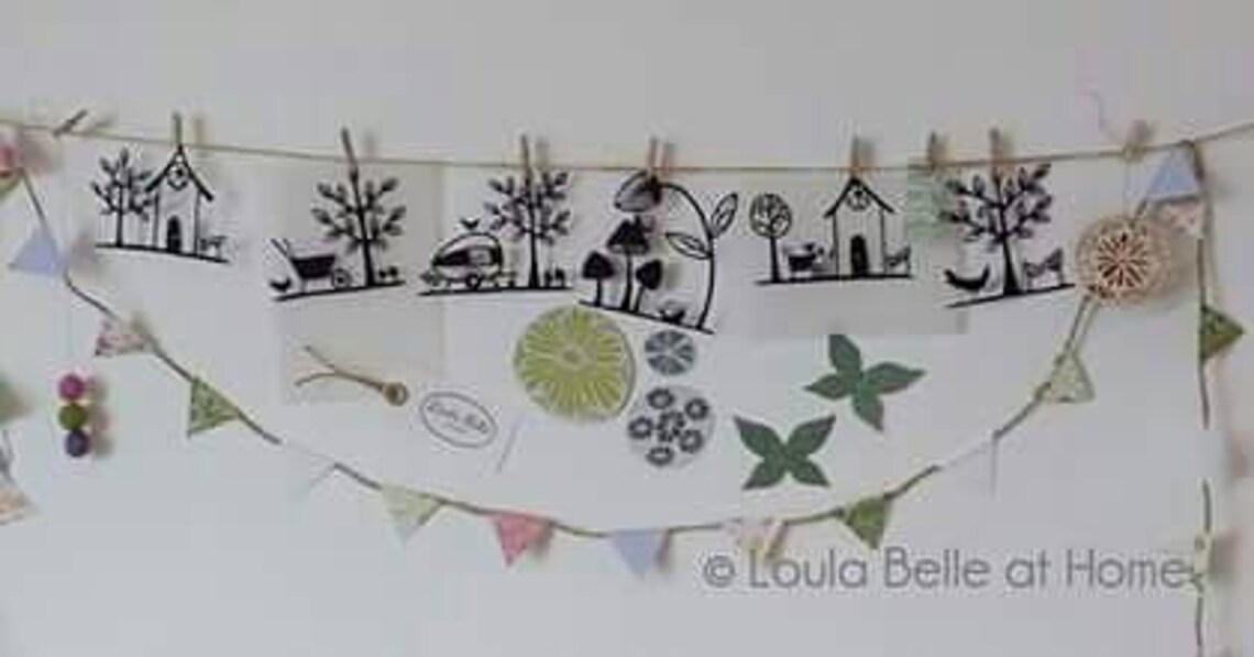 Green Fingers an Original Mini Papercut Template by Loula - Etsy