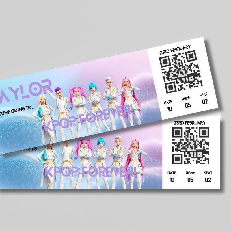 Ticket Template K Pop - Etsy