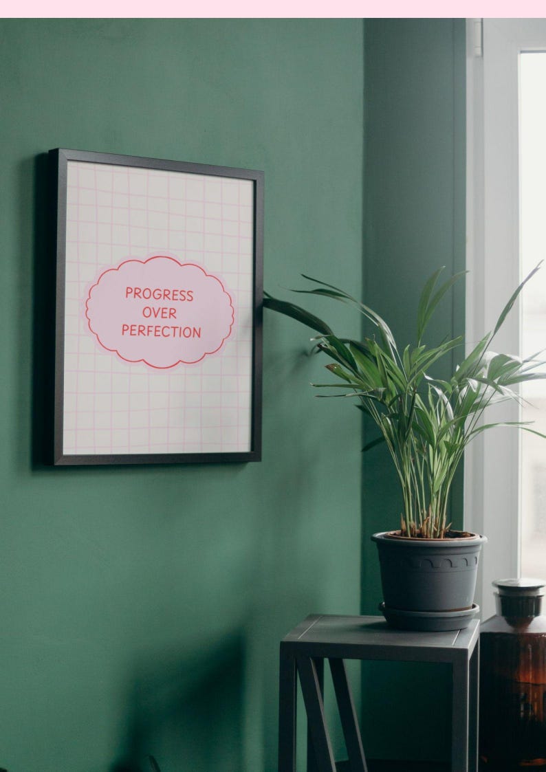 Pink & Blue Motivational Quote Print Set, Wall Art (digital Download ...