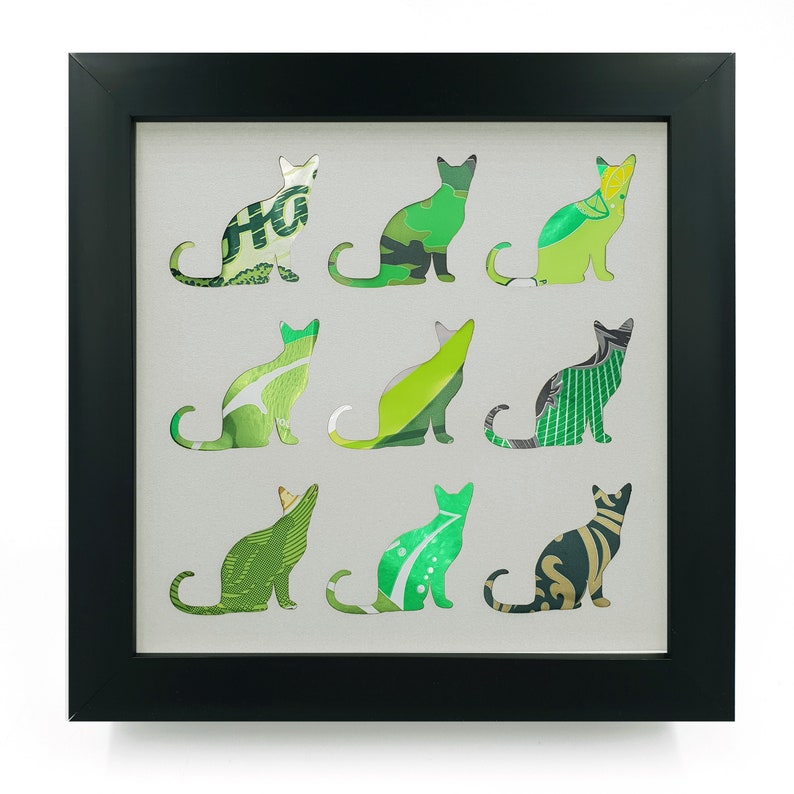 Cat Upcycled Can Picture Framed | Etsy