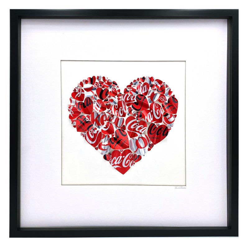 Coca-cola Heart Artwork Coca-cola Diet Coke and Coke Zero - Etsy
