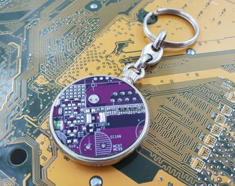 Circuit Board Keyring Upcycled PCB Keychain | Etsy
