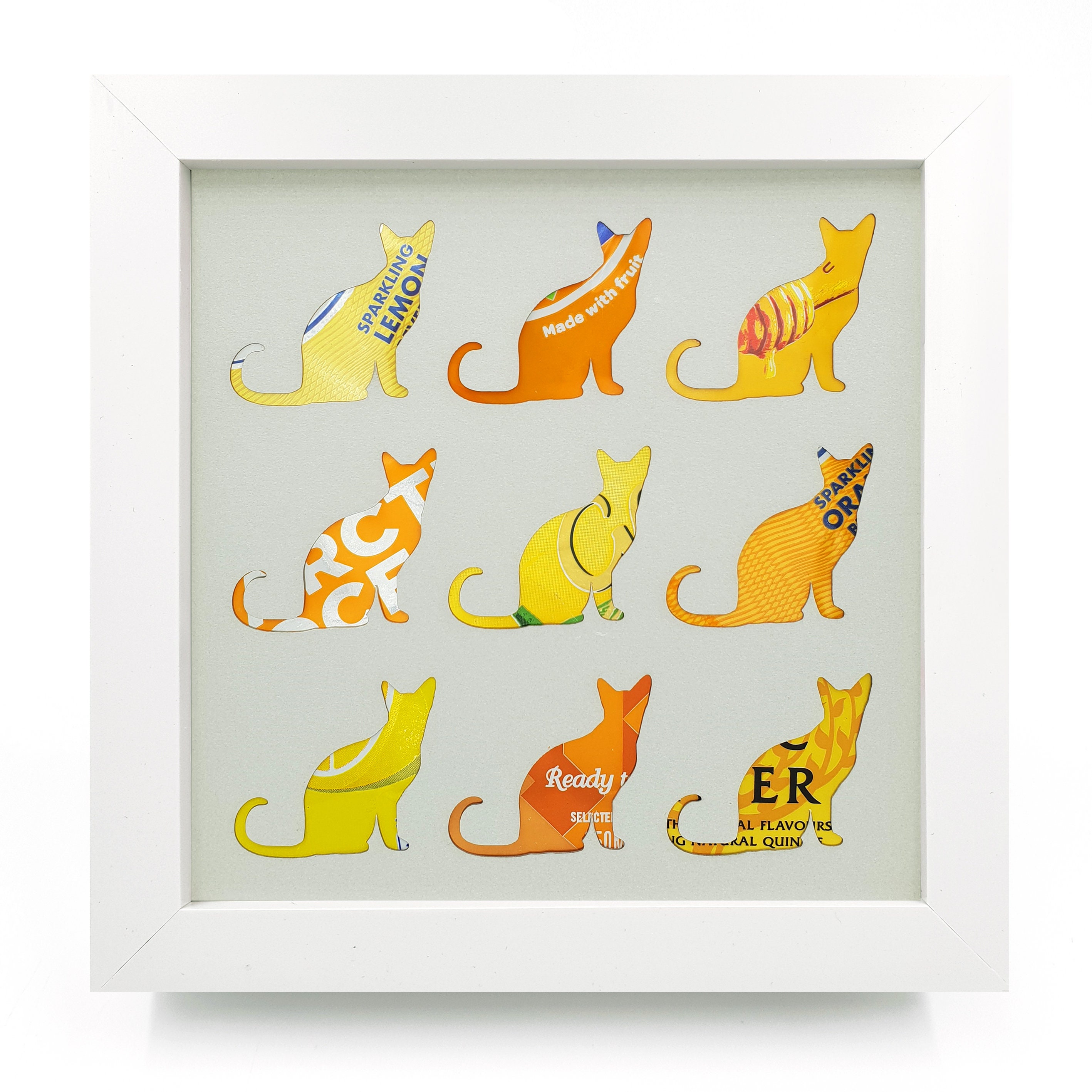 Cat Upcycled Can Picture Framed | Etsy