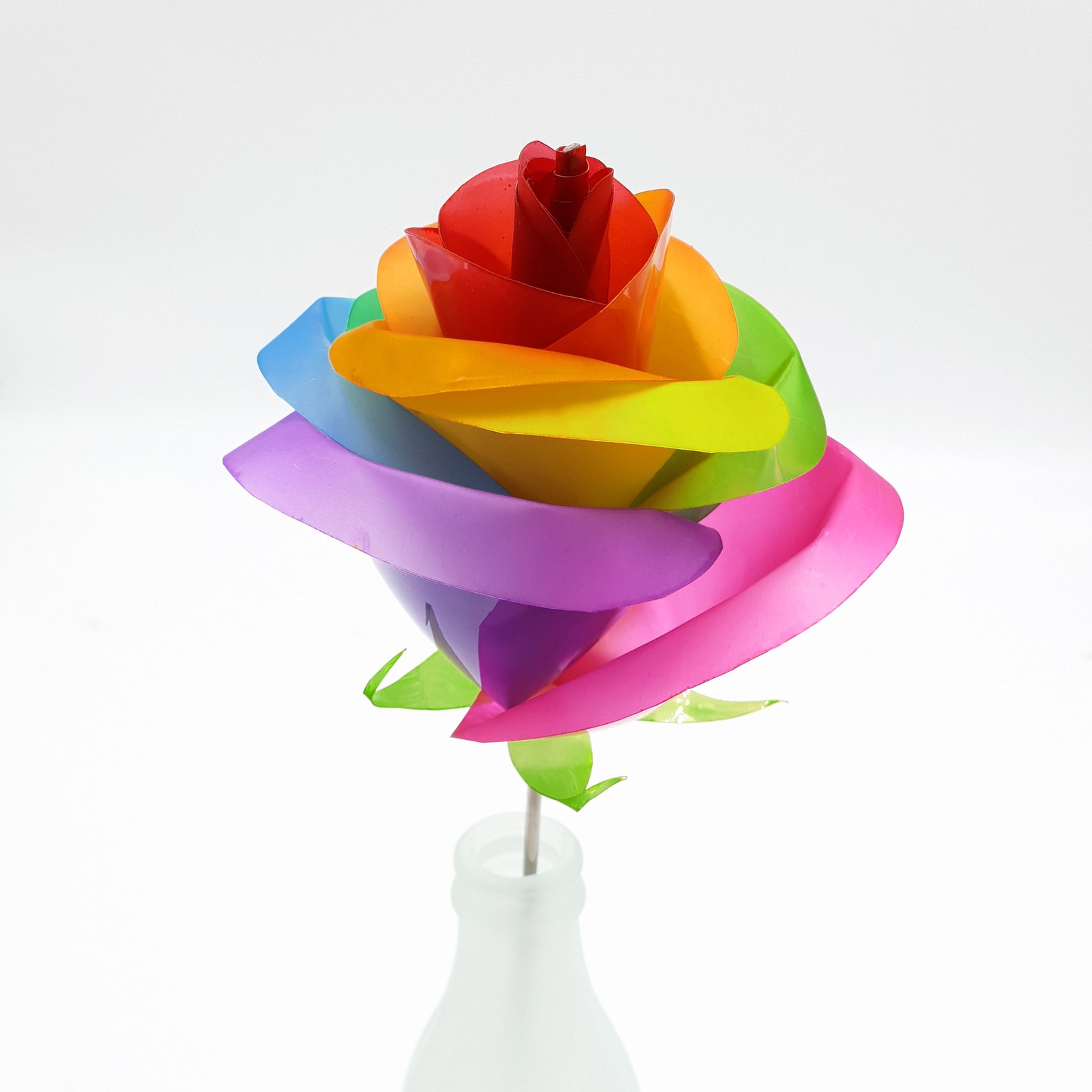 Plastic Bottle Rainbow Roses - Etsy