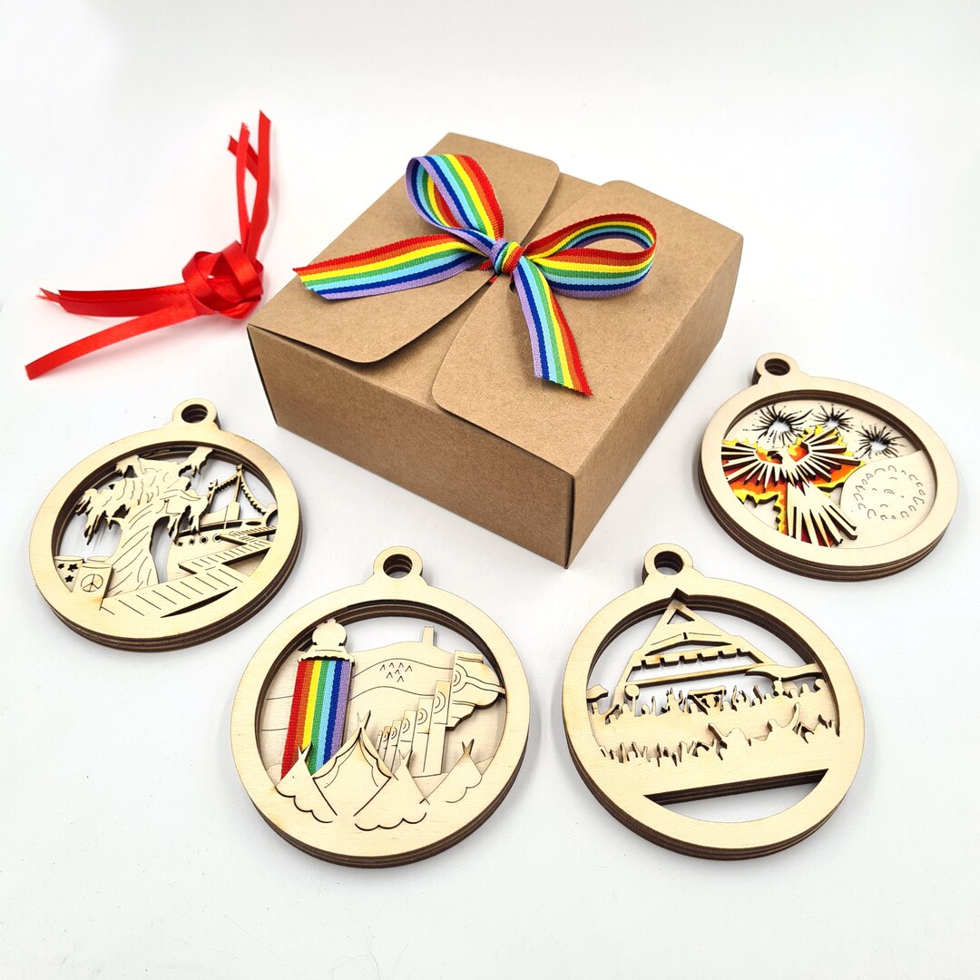 Festival Baubles - Gift Set of 4 Including Gift Box, Festival Keepsake ...