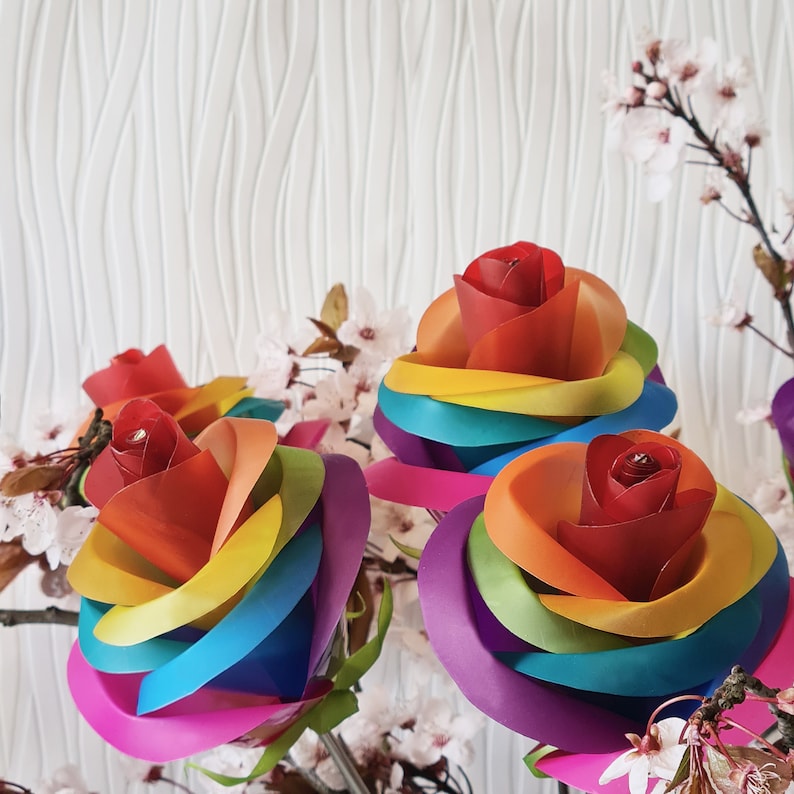 Plastic Bottle Rainbow Roses - Etsy
