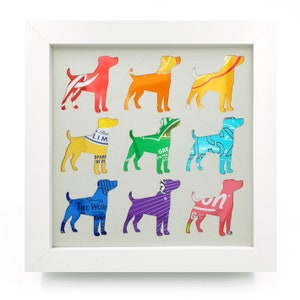 Jack Russell Upcycled Can Picture - Framed, Many Colours Available - Etsy