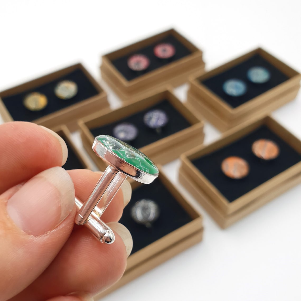 Genuine Green Circuit Board Cufflinks Upcycled PCB Cuff | Etsy