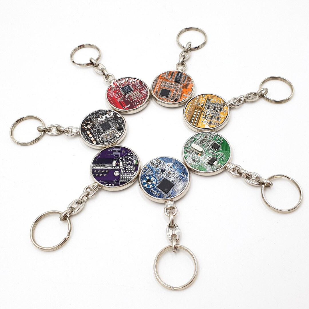 Circuit Board Keyring - Upcycled PCB Keychain - Etsy