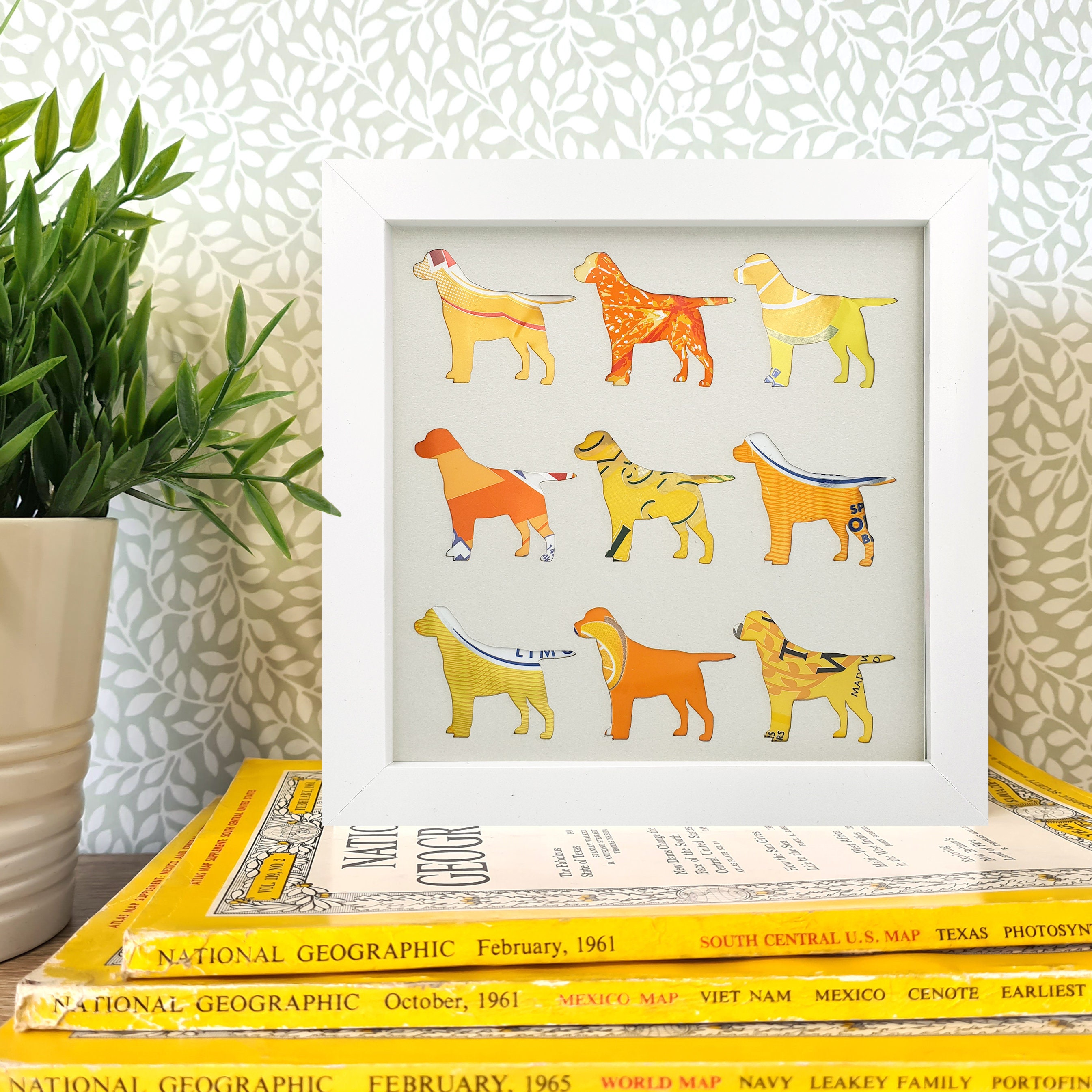 Labrador Upcycled Can Picture - Framed, Many Colours Available - Etsy