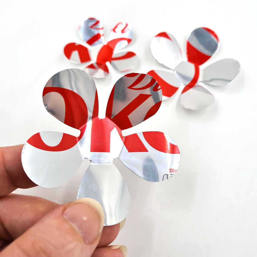 Diet Coke Can Flower Magnets, Upcycled Soda Can Art, Set of 3 - Etsy