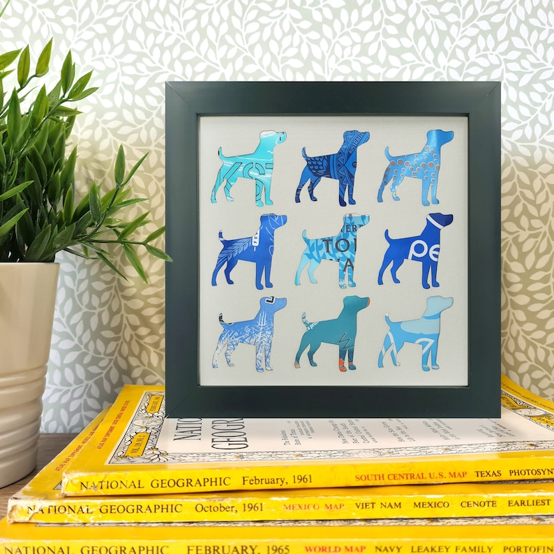 Jack Russell Upcycled Can Picture Framed Many Colours - Etsy