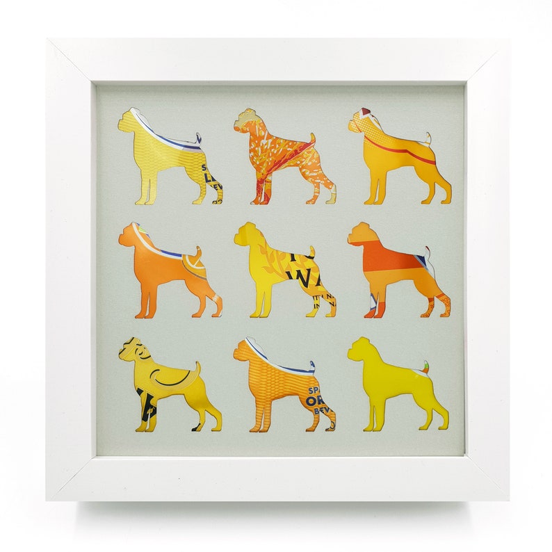 Boxer Dog Upcycled Can Picture - Framed, Many Colours Available - Etsy