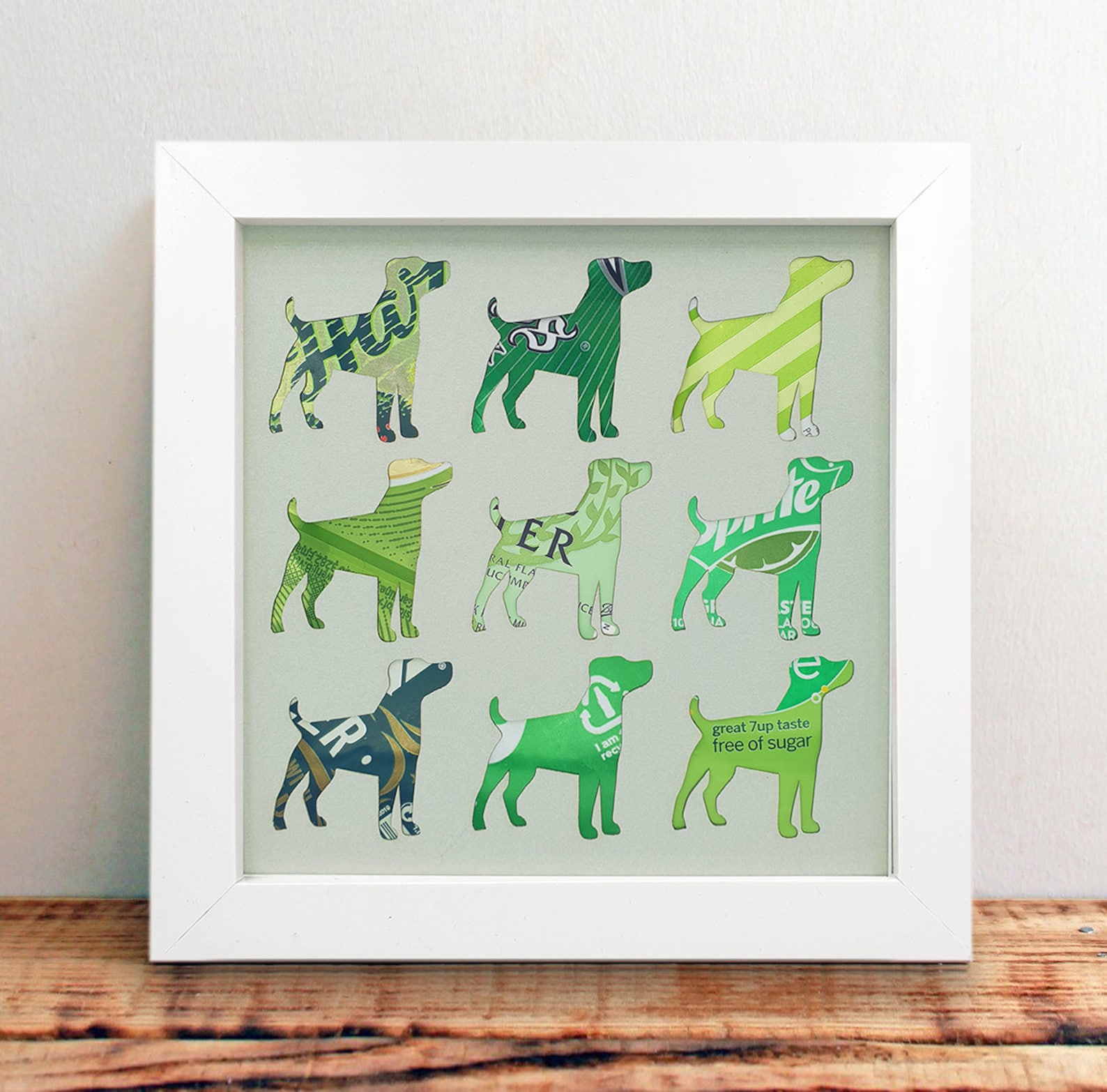 Jack Russell Upcycled Can Picture Framed Many Colours | Etsy