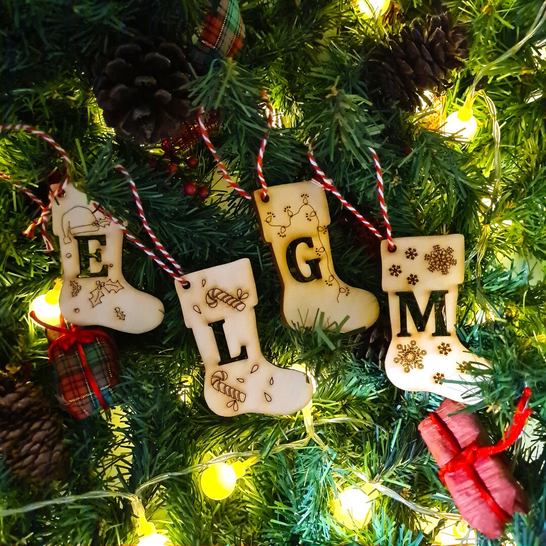 Letter Christmas Stockings A-Z - Laser Cut Ply - Etsy