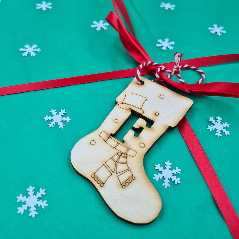 Letter Christmas Stockings A-Z Laser Cut Ply - Etsy