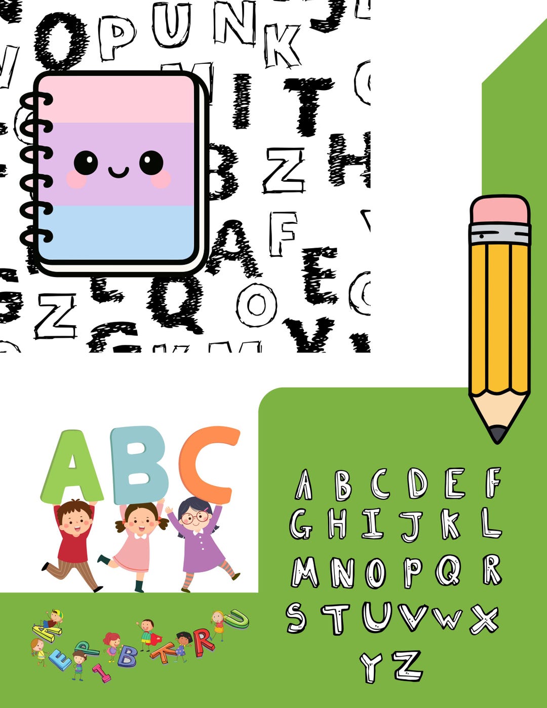 Kids Learning Printable ABCD Tracing Kindergarten Digital Download PDF ...