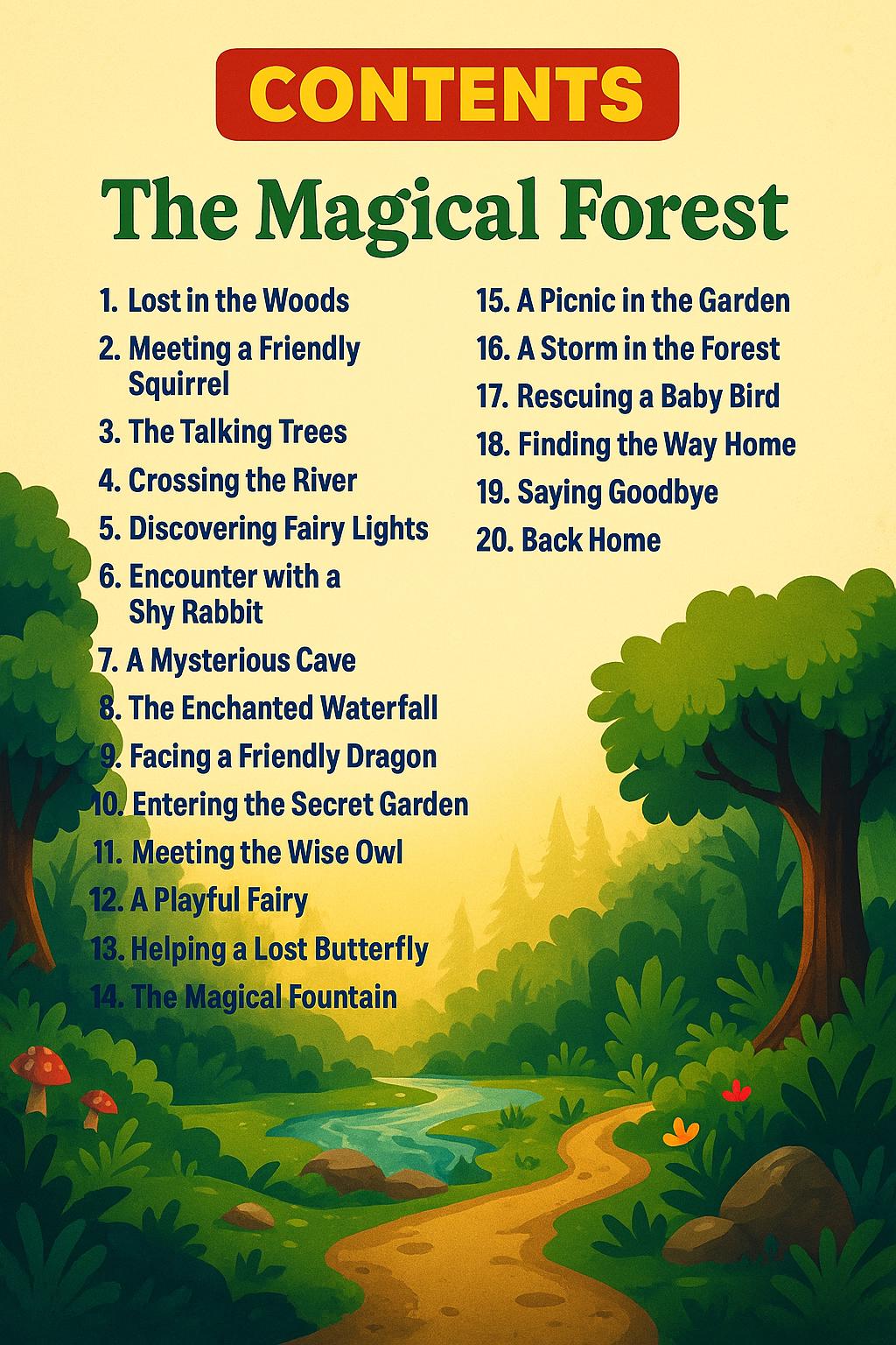 The Magical Forest• Kids English Story Book (digital Download) - Etsy
