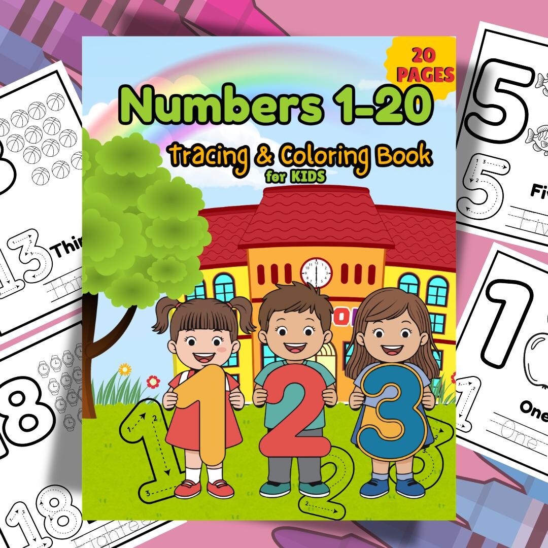Numbers 1–20 Coloring Book for Kids | Fun Counting Coloring Pages - Etsy