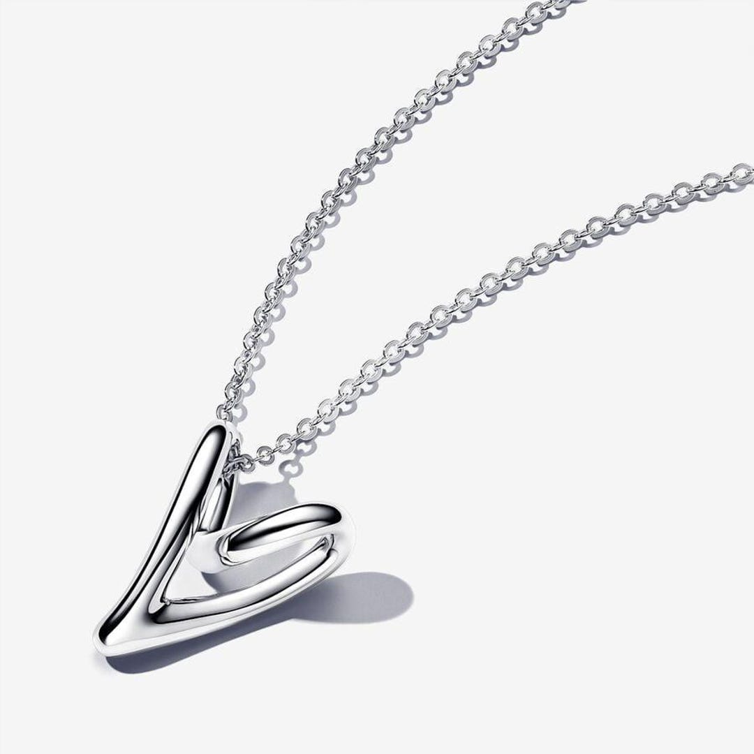 PANDORA 925 Organically Shaped Heart Pendant - Etsy