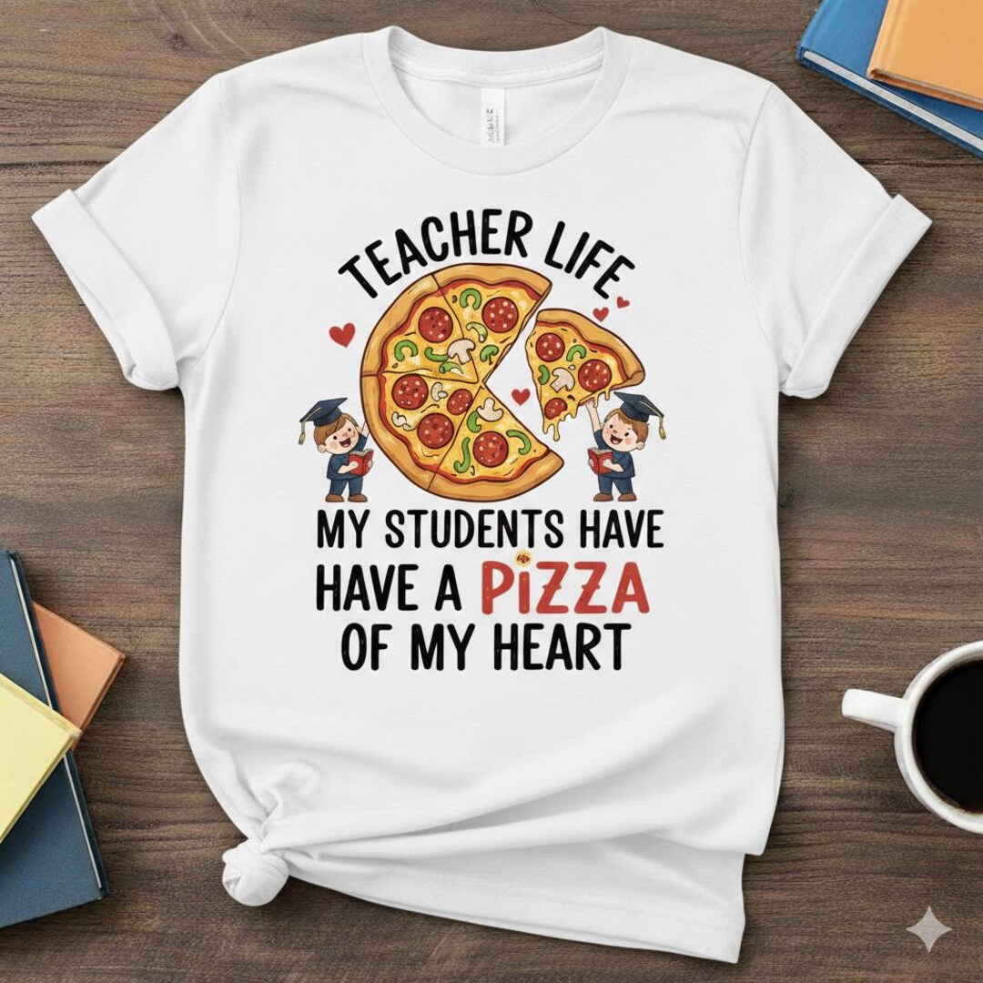 My Students Have a Pizza My Heart Teacher Shirt, Cute Teacher Valentine ...