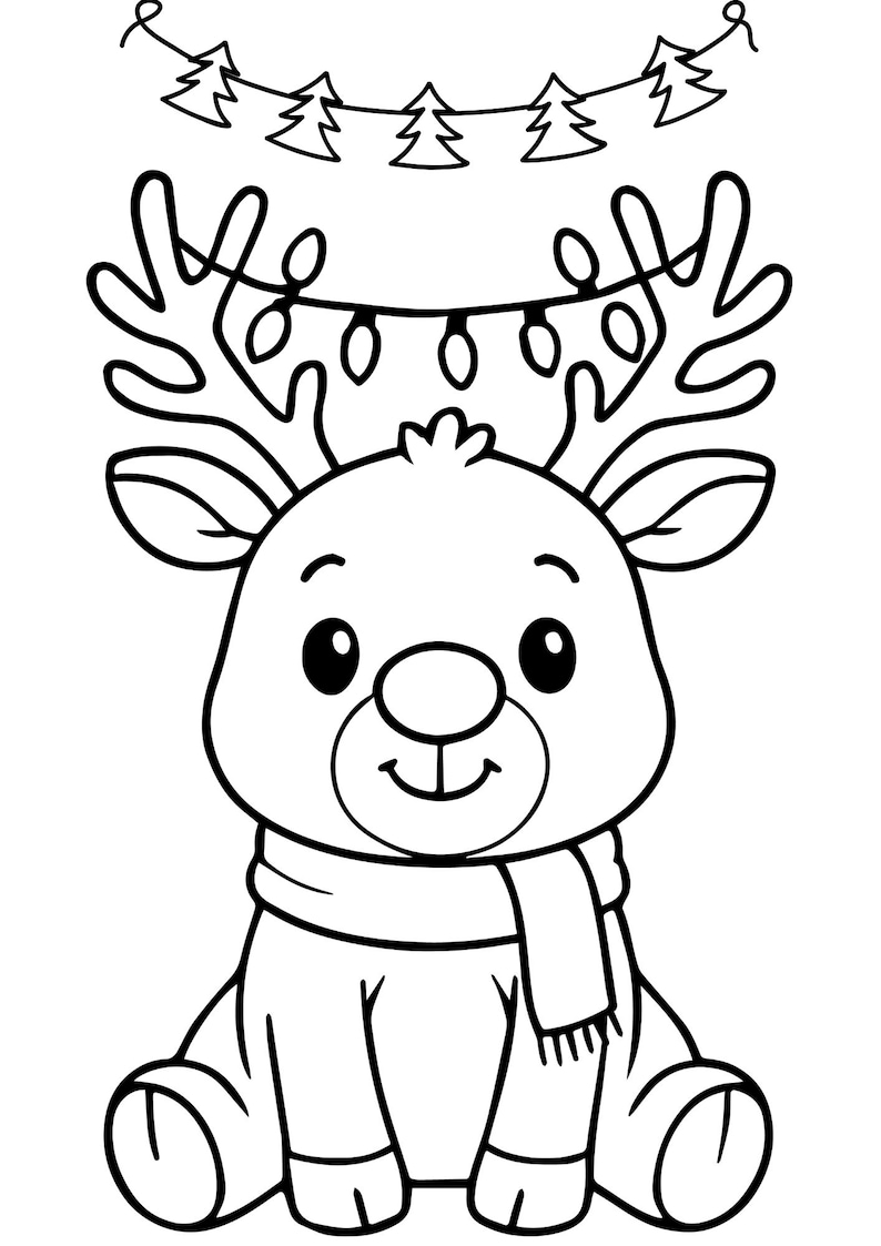 Páginas para colorear navideñas para niños – Mini paquete de 20 páginas ...